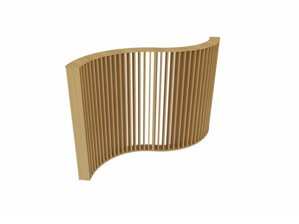 Curved Slat Feature Wall - Topaz Furniture